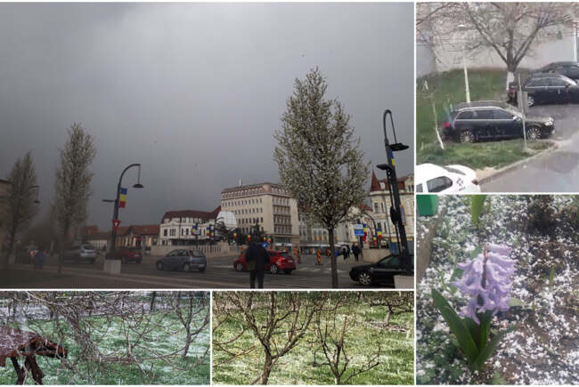 Anomalii meteo? A nins în Oradea în ... aprilie! - BIHON