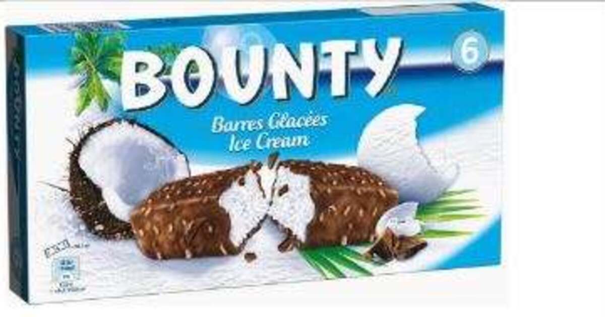 Compania Mars recheamă mai multe loturi de înghețată Bounty, Snickers ...