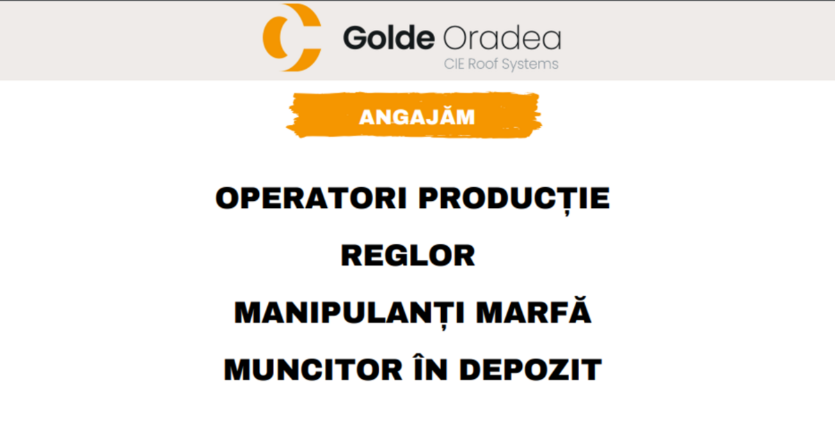 Golde Oradea angajează personal - BIHON