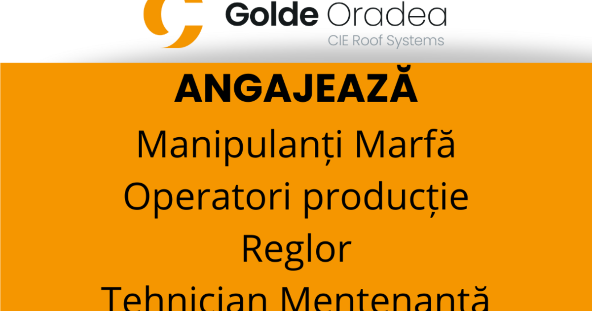 Golde Oradea angajează personal - BIHON
