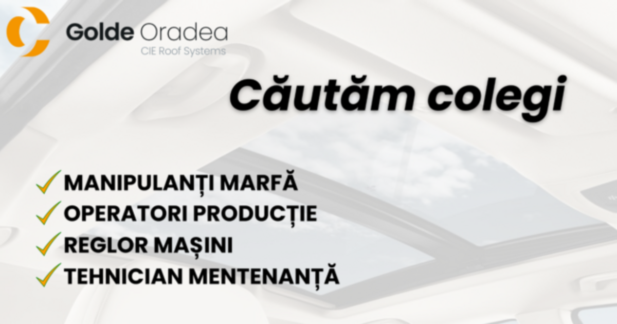 GOLDE ORADEA angajează - BIHON