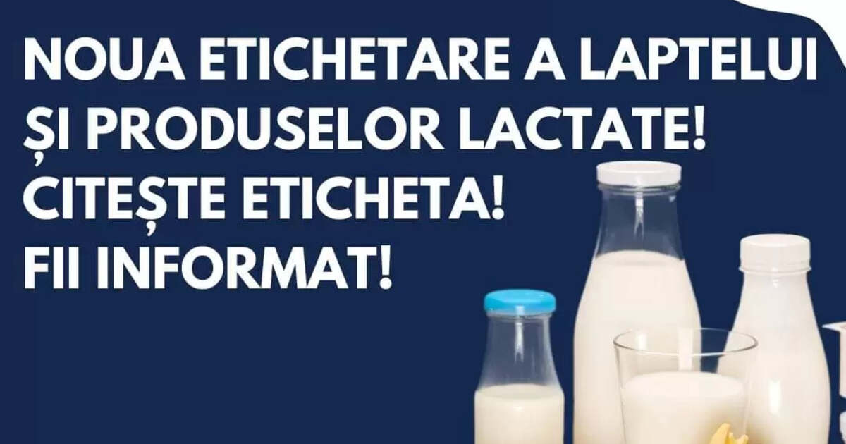 O nouă etichetare a laptelui și a produselor lactate. Aceasta va arăta ...