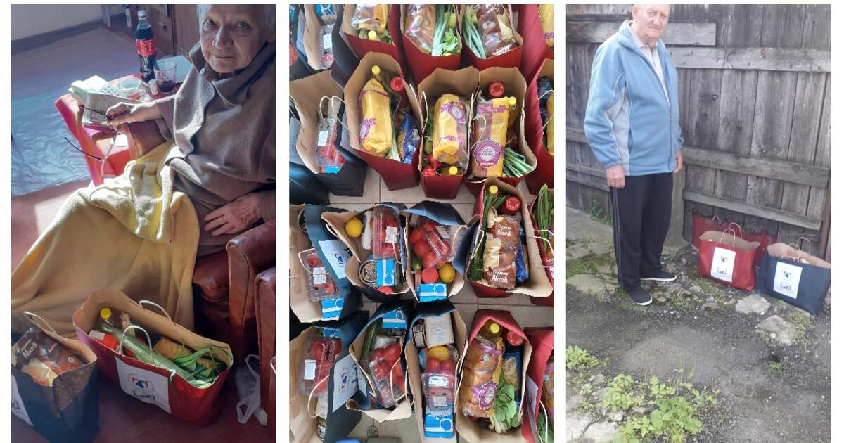 Pachete cu alimente oferite în dar vârstnicilor din Oradea greu ...