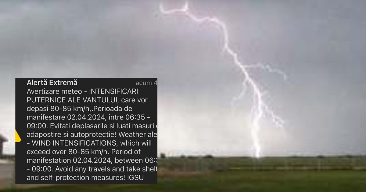 ISU Bihor a transmis mesaj RO-ALERT! Cod Portocaliu de vijelii și ...