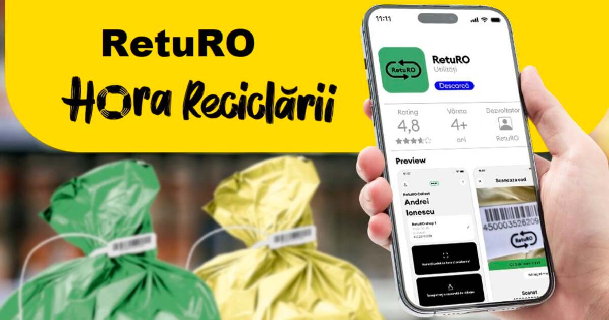 Aplicația RetuRO, disponibilă pentru dispozitivele cu sistem de operare ...