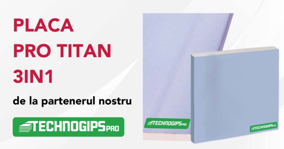 Placă pentru interior Technogips Pro Titan Tip DFH1IR - o singură placă, posibilități nelimitate ...