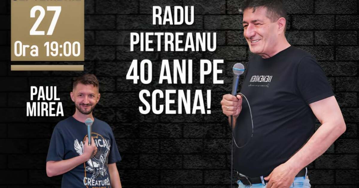 Radu Pietreanu sărbătorește 40 de ani de scenă cu un spectacol de stand ...