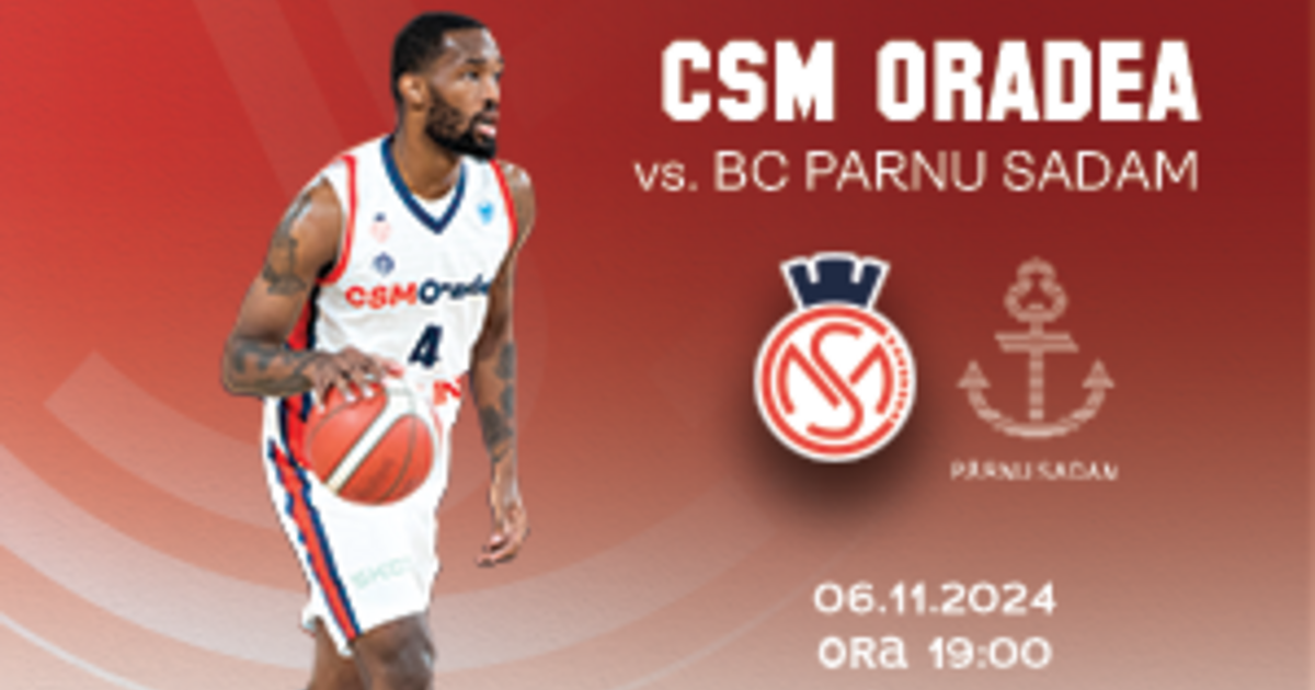 CSM CSU Oradea primește vizita echipei Parnu Sadam - BIHON