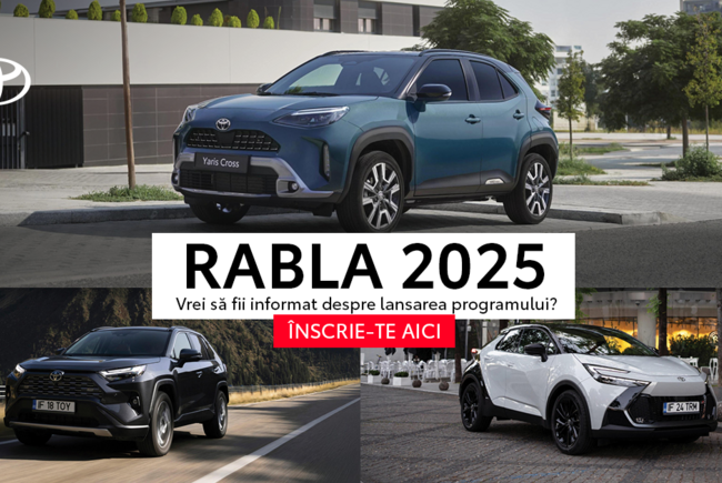 Programul Rabla 2025 începe în curând. Fii pe fază cu Toyota Oradea ...