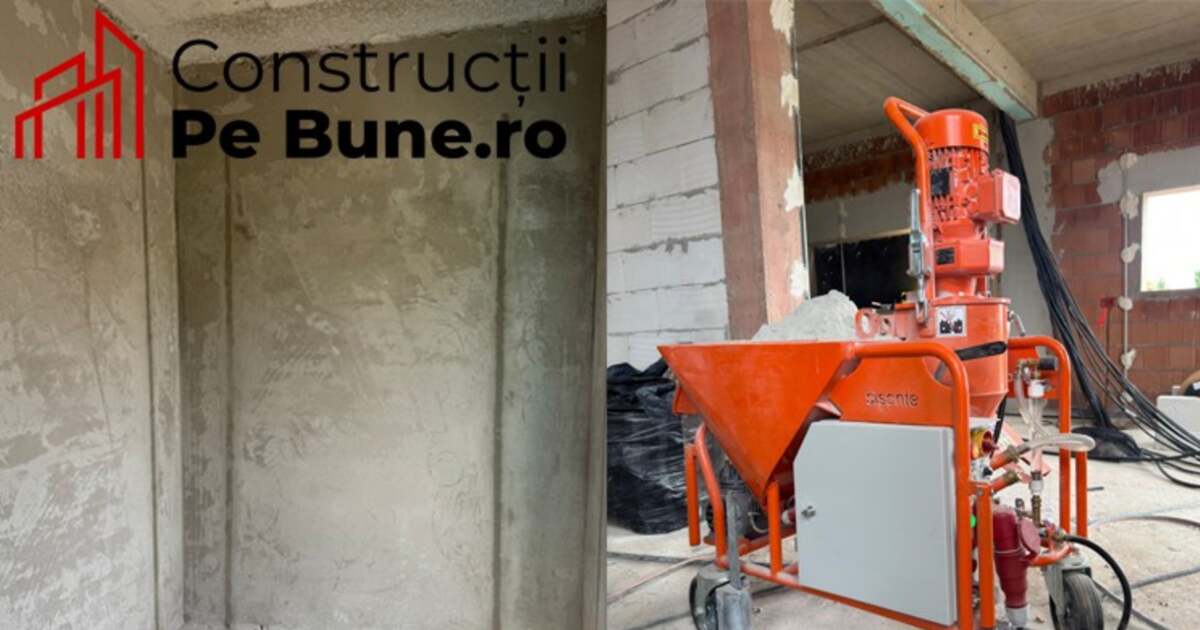 VIDEO: Construcții pe Bune Oradea, specializată pe tencuieli mecanizate ...