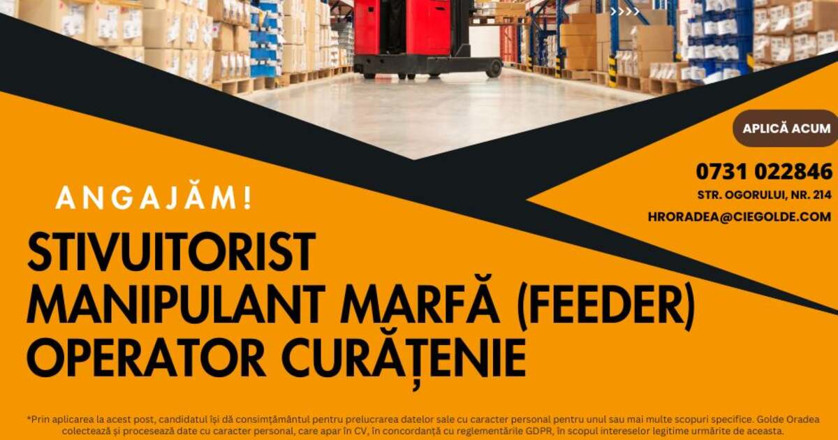 Golde Oradea angajează! - BIHON