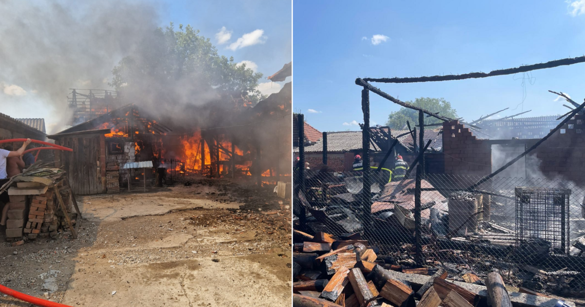 Incendiu violent la Hidișel: au ars gospodăria, utilaje și 40 de găini ...