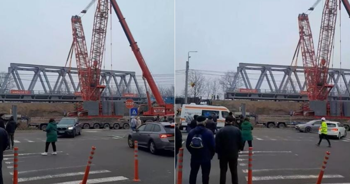 Traficul pe Matei Corvin se va închide din nou după ce montarea tablierului metalic a eșuat ...