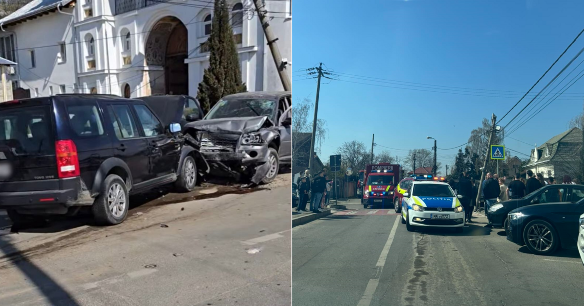 Accident în fața Mănăstirii Sfintei Cruci: două mașini s-au lovit ...