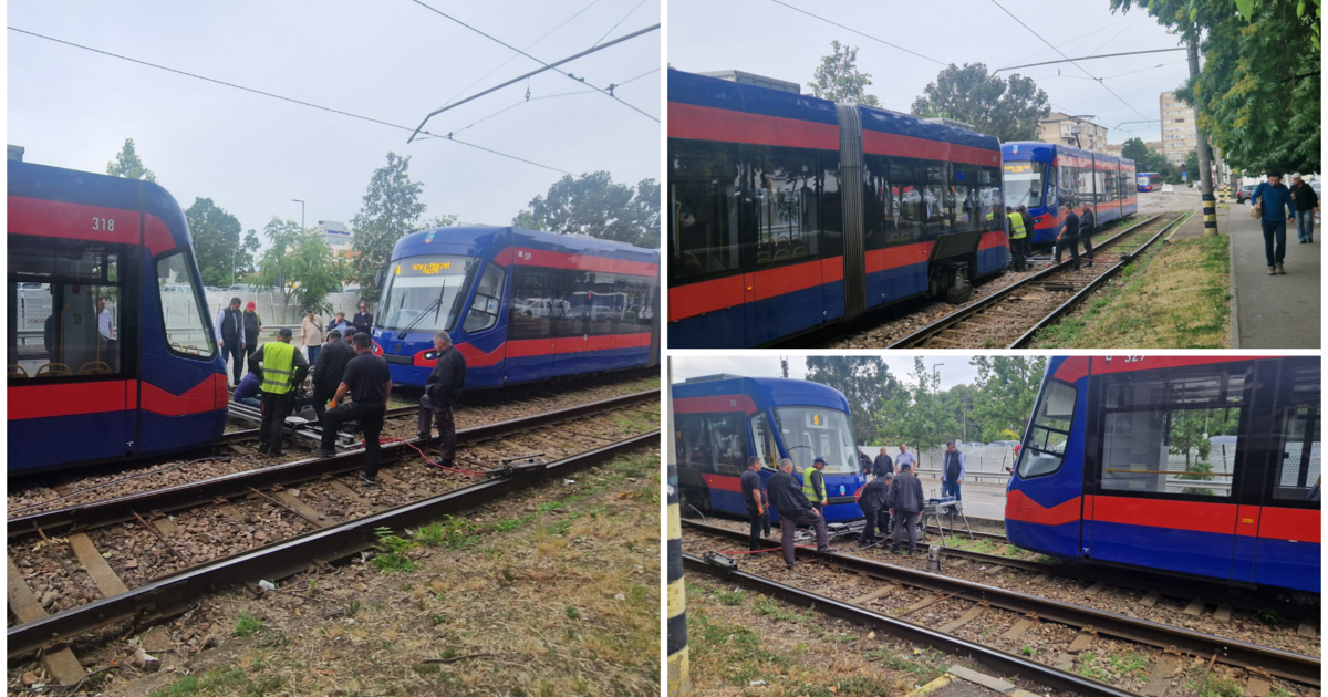 Tramvai deraiat în zona Pieței Rogerius. Călătorii, nervoși - BIHON