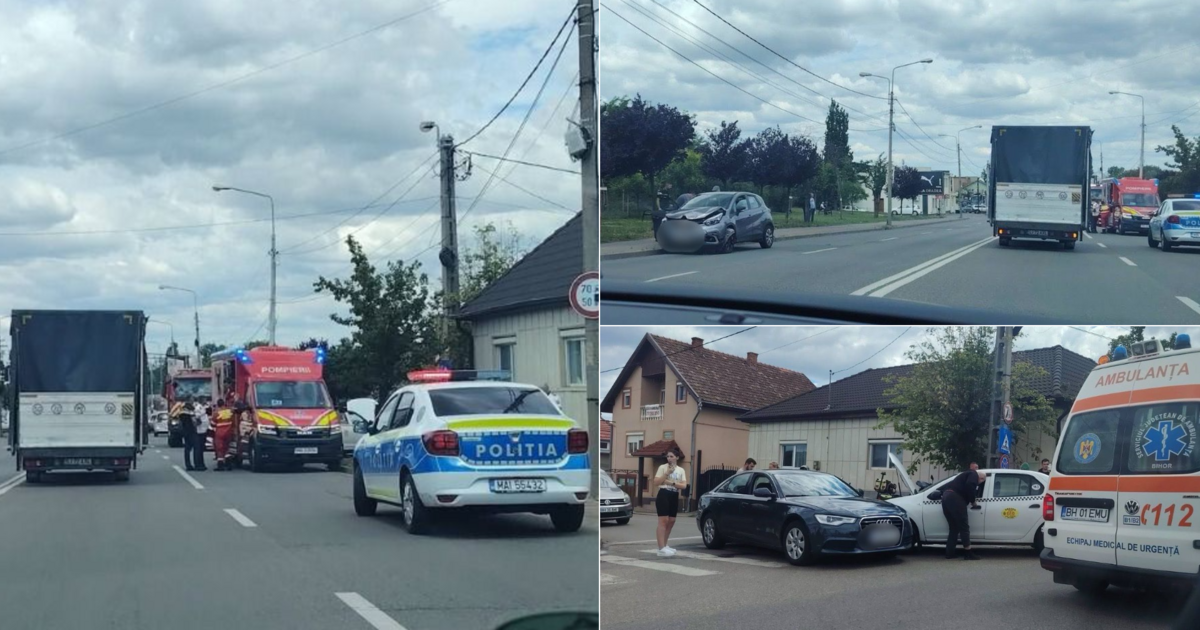 Accident cu trei mașini pe Calea Clujului din Oradea. O persoană a fost ...